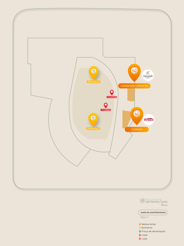 Mapa de Gastronomia | Shopping Metropolitano Barra